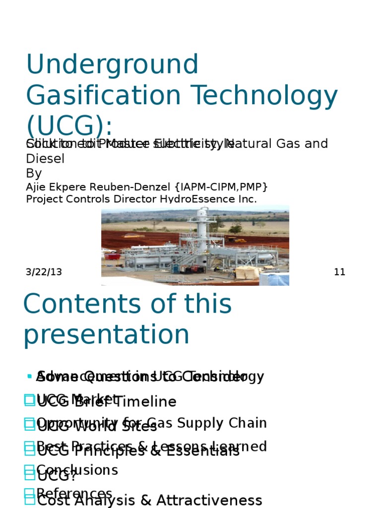Underground Gasification Technology (UCG) | PDF | Coal | Gasification