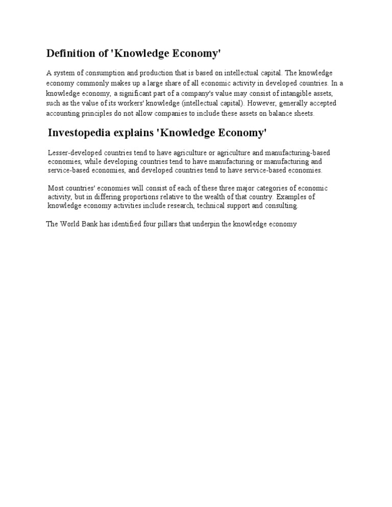 Understanding the Knowledge Economy | PDF | Business | Social Science