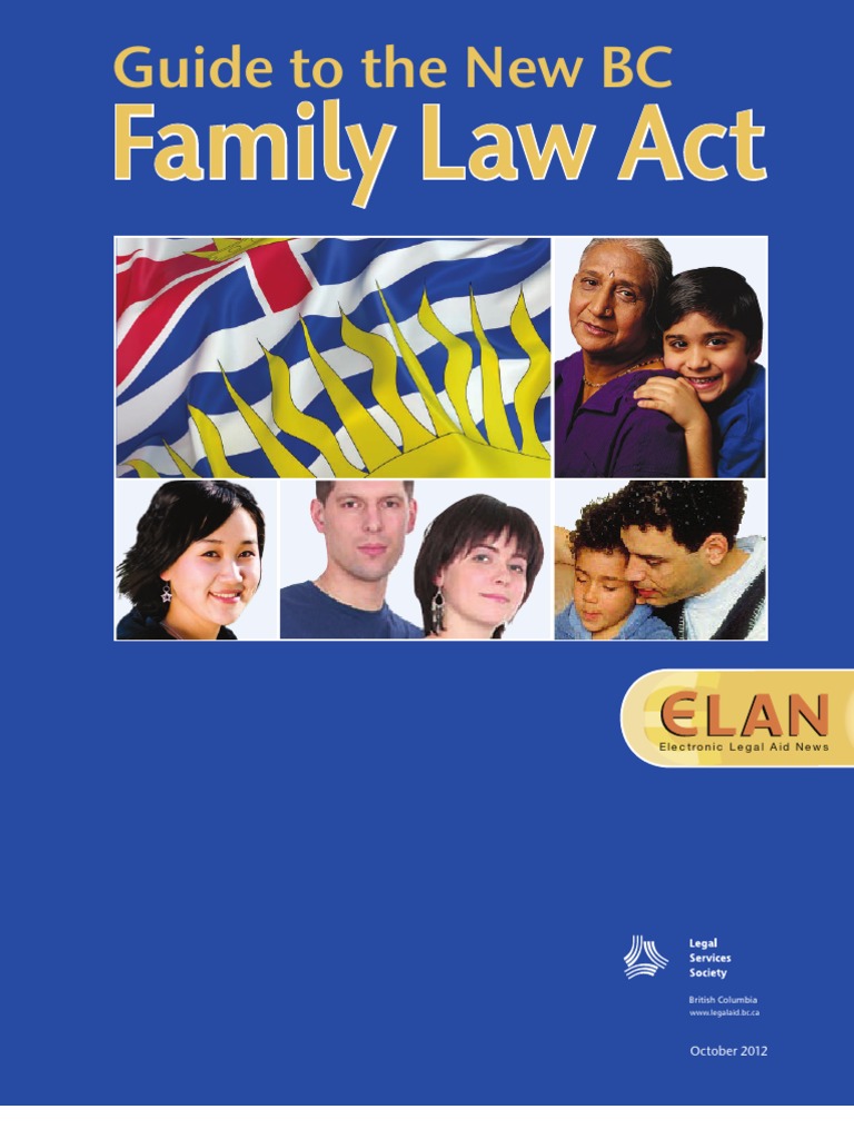 Guide To The New BC Family Law Act Eng | PDF | Legal Guardian | Alimony