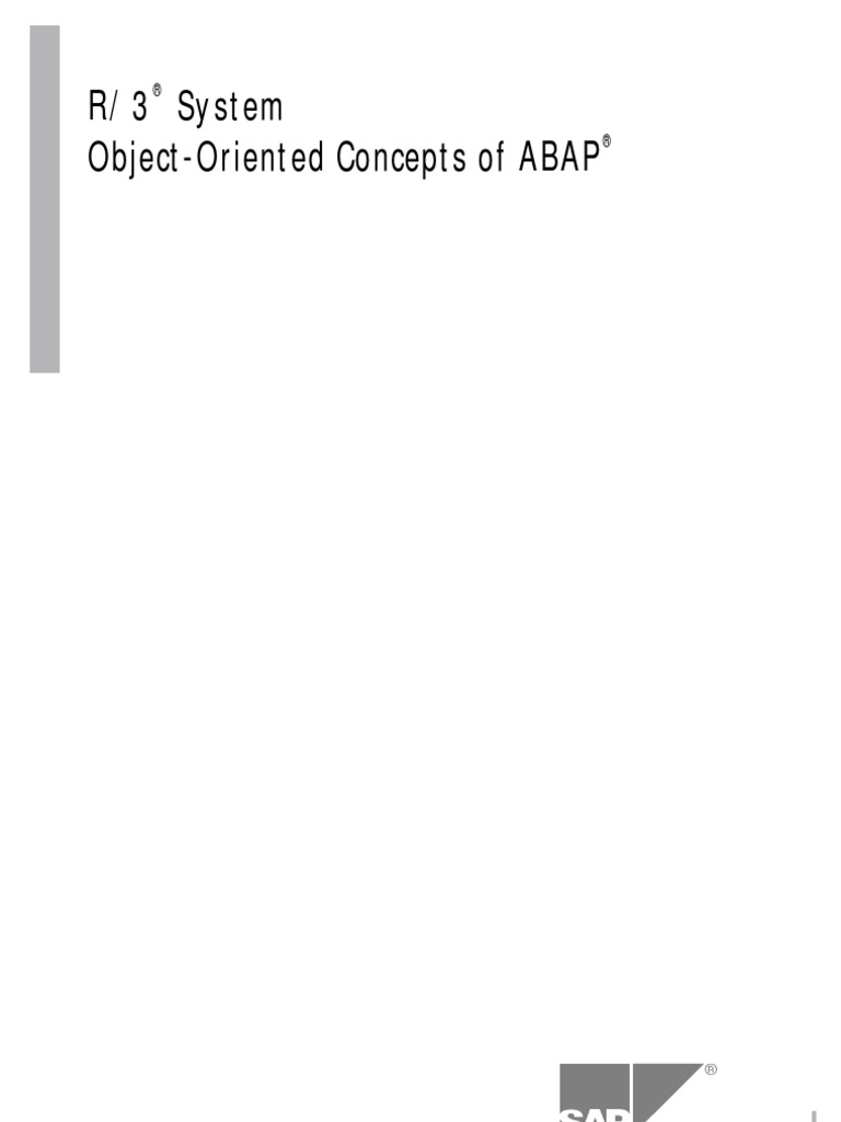 Object-Oriented Concepts of ABAP PDF | PDF | Inheritance (Object ...
