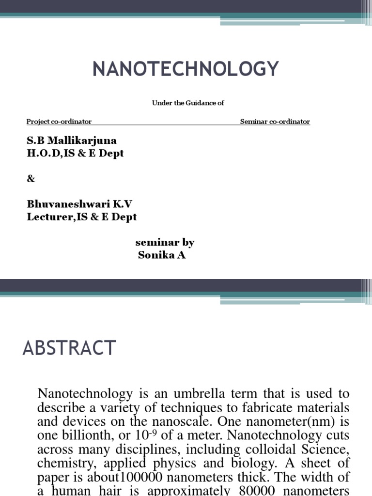 Nanotechnology | PDF | Nanotechnology | Microscope