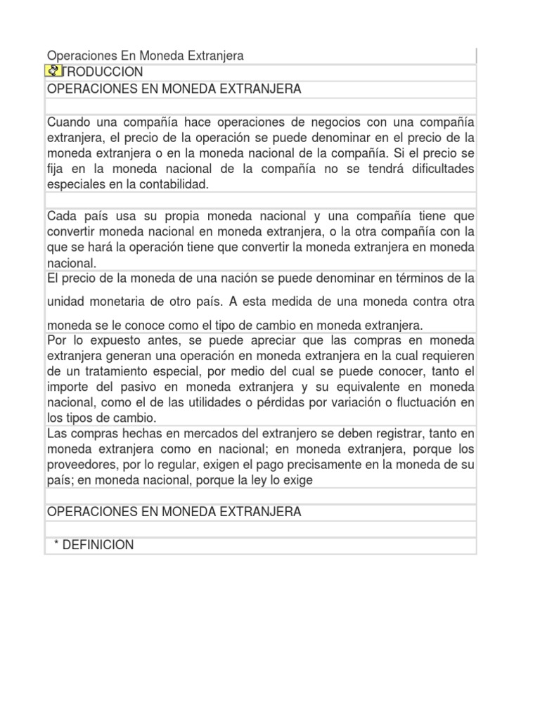 Moneda Extranjera | PDF | Tipo de cambio | Contabilidad