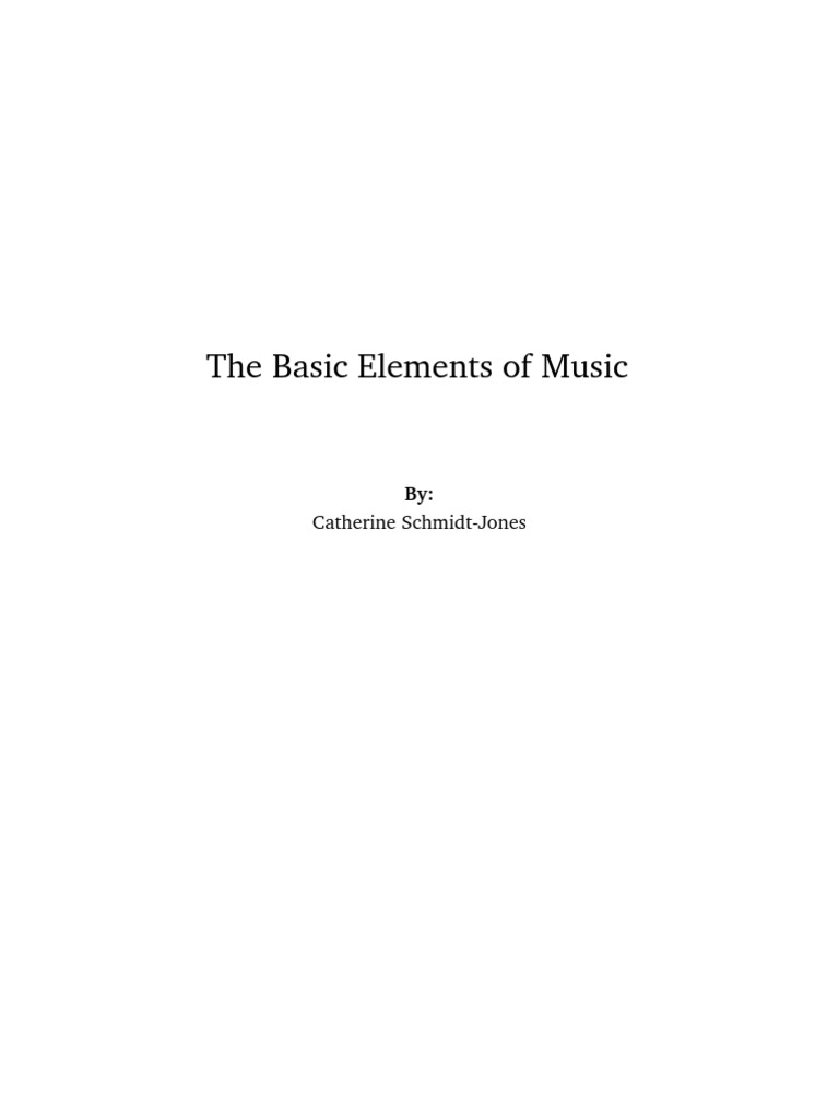 Basic Elements of Music | PDF | Tempo | Rhythm