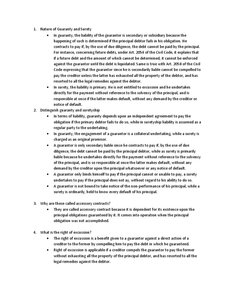 Guaranty and Surety | PDF | Guarantee | Surety