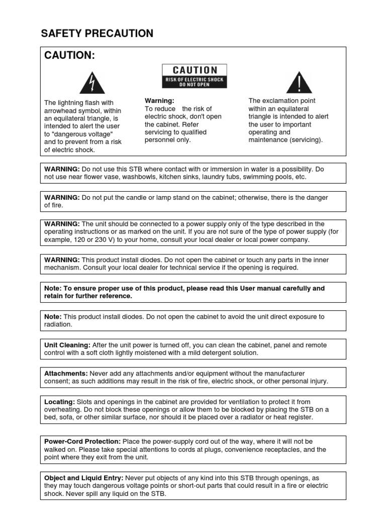 Usermanual Synaps CSD-300 en Web | PDF | Set Top Box | Electrical Connector