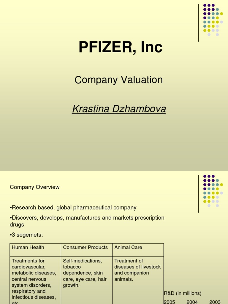 Pfizer | PDF | Cost Of Capital | Pharmaceutical Drug
