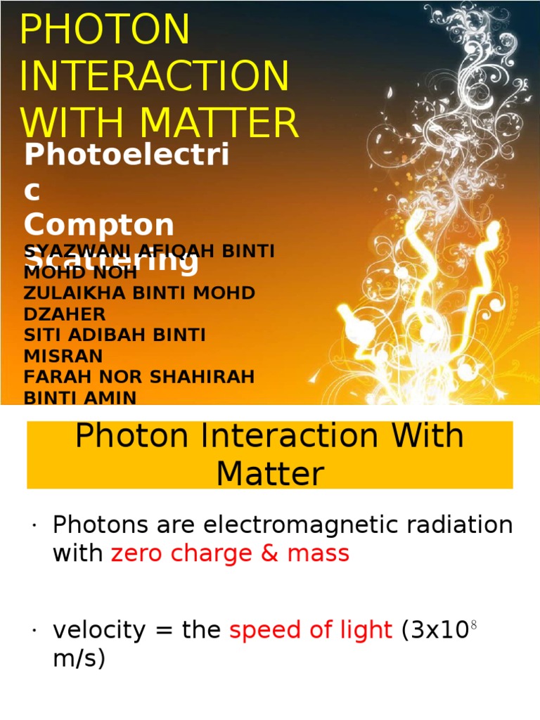 Photon Interaction With Matter | PDF | Photoelectric Effect | Photon