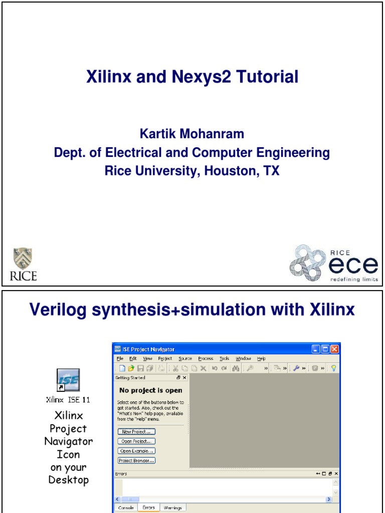 Xilinx Nexys2 Verilog Tutorial Guide Pdf Field Programmable Gate