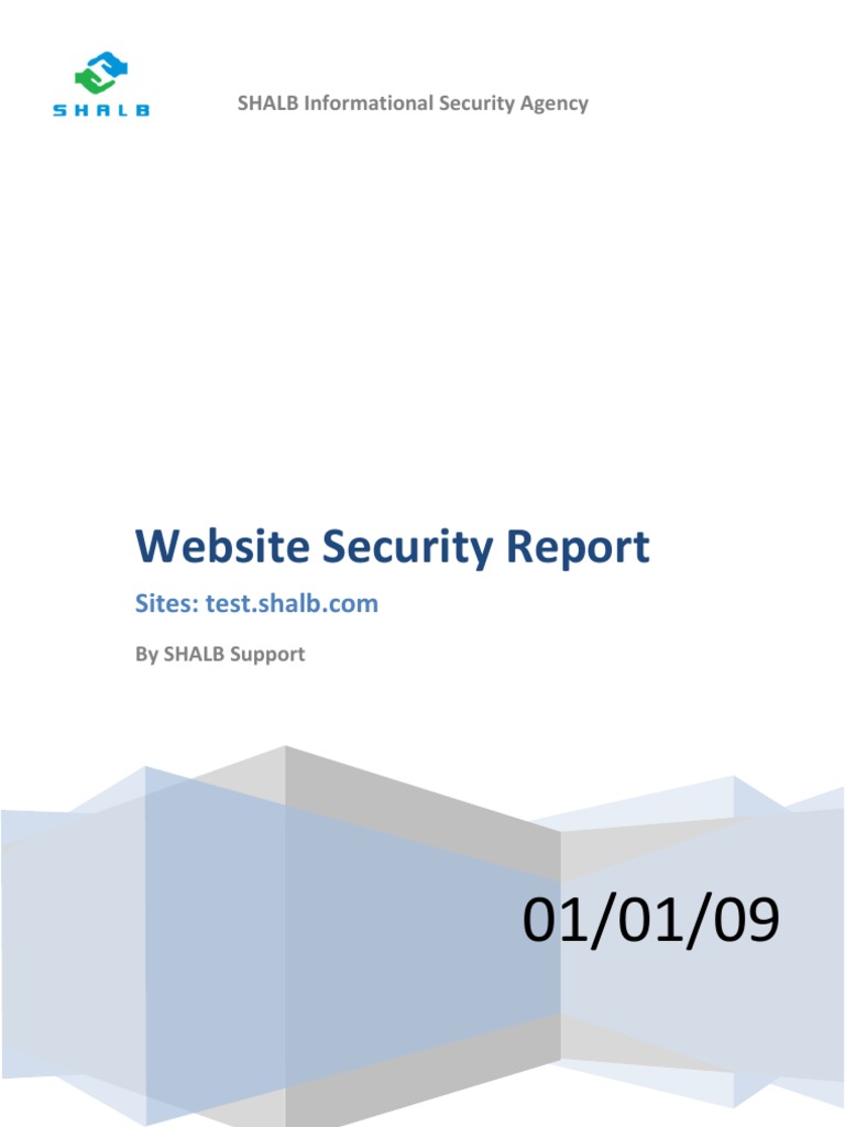 Website Security Report: SHALB Informational Security Agency | PDF ...