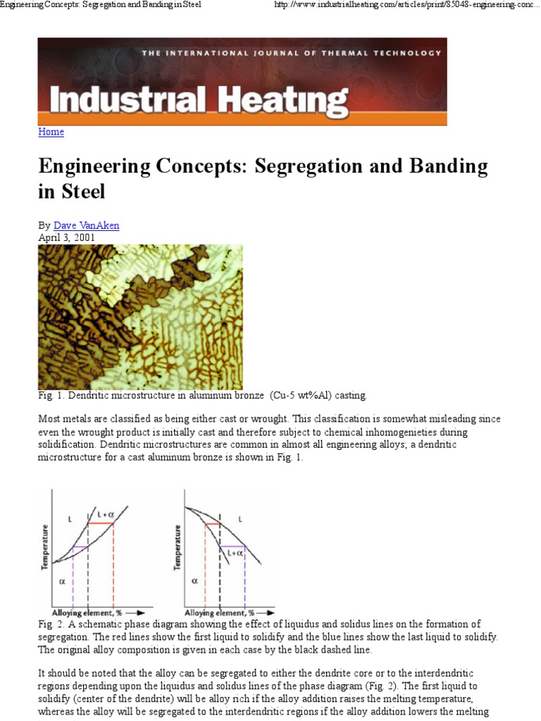 Segregation and Banding in Steel | Steel | Alloy