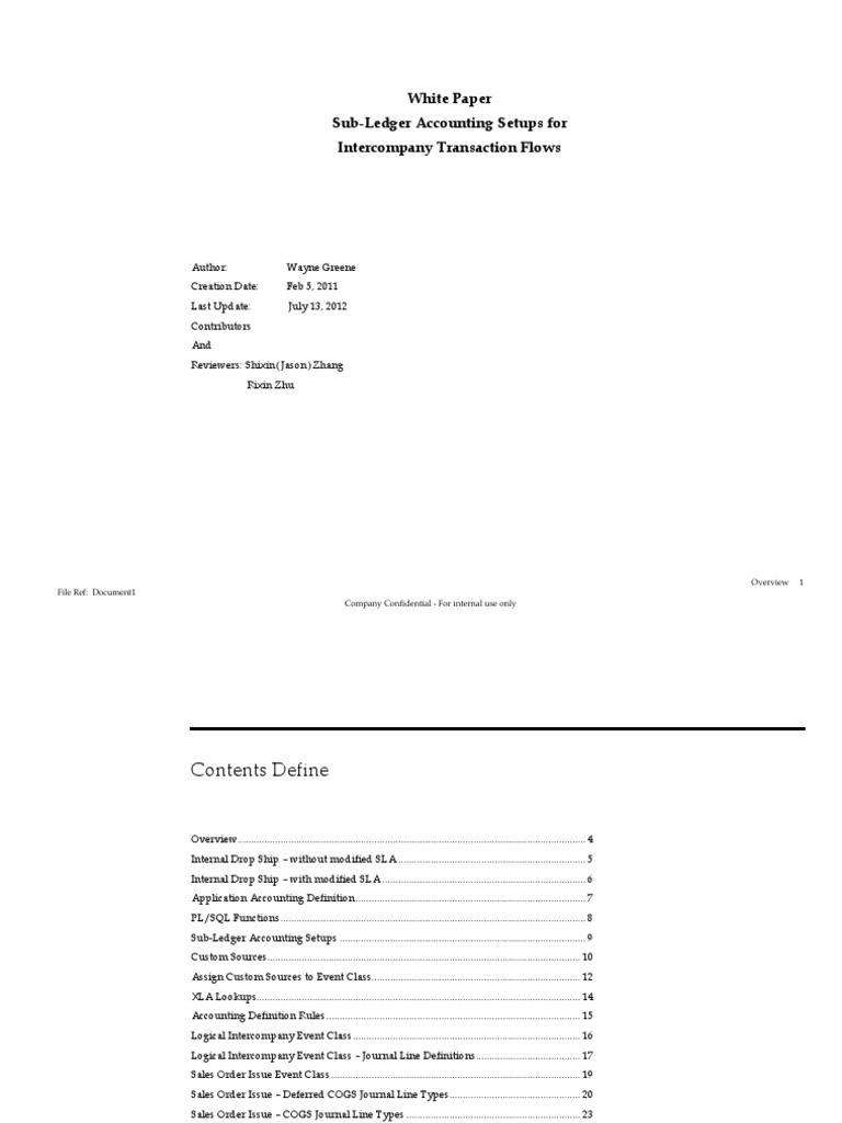 Sub-Ledger Accounting for Intercompany Transactions | PDF | Debits And ...
