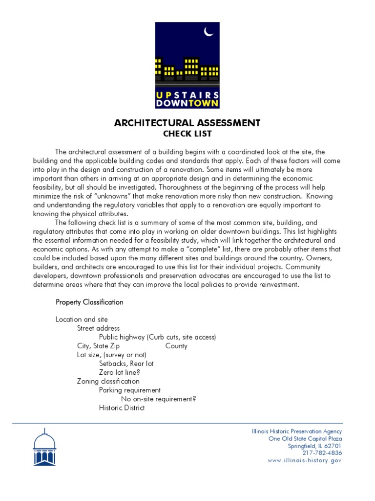 Architectural Assessment: Check List | PDF | National Park Service ...