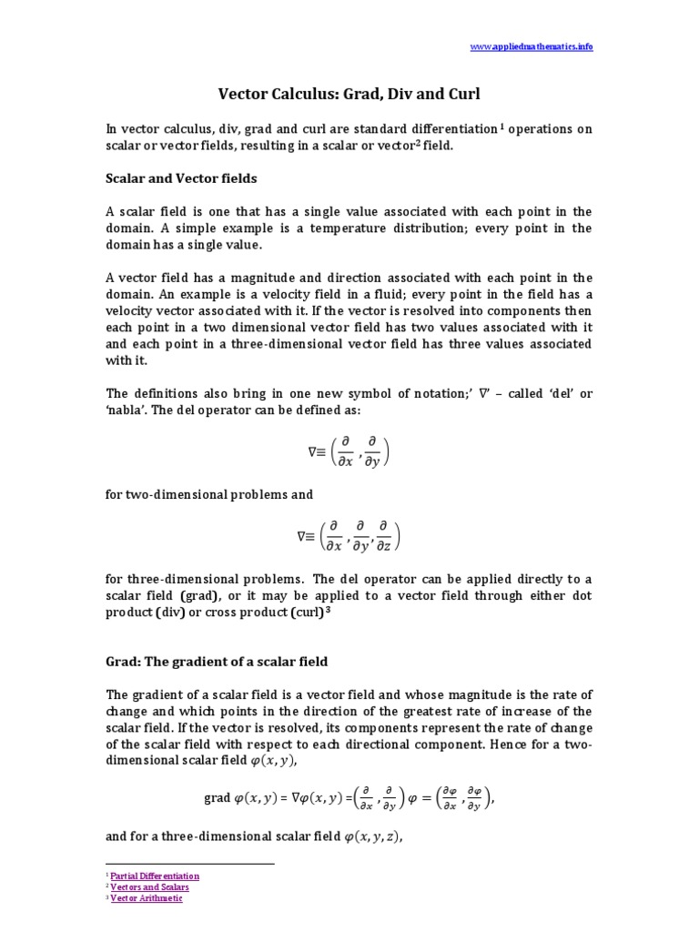 Grad Div Curl Pdf