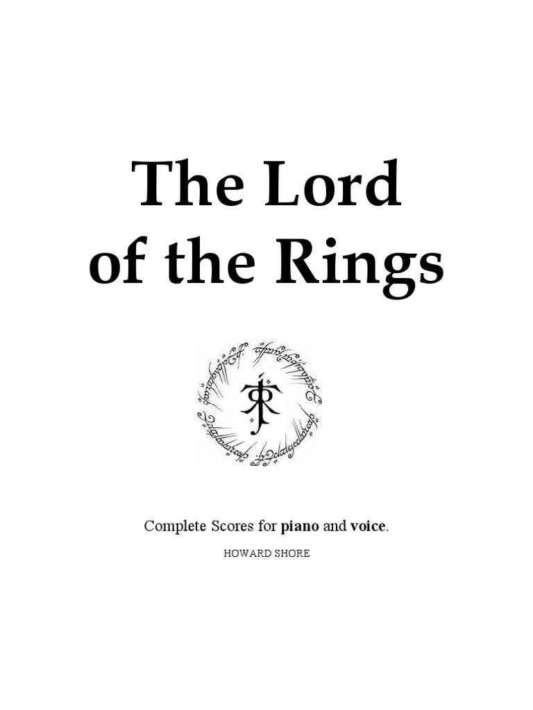 Lord of the Rings Piano Scores | PDF