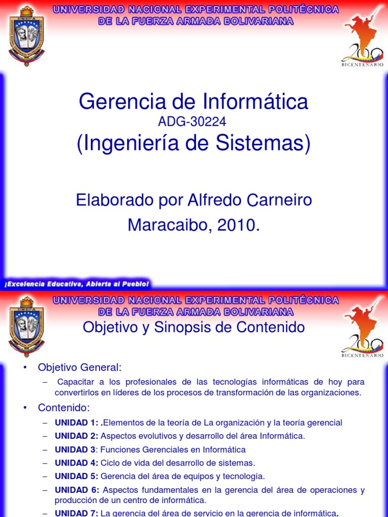 Gerencia de Informática: Capacitación y Teoría | PDF