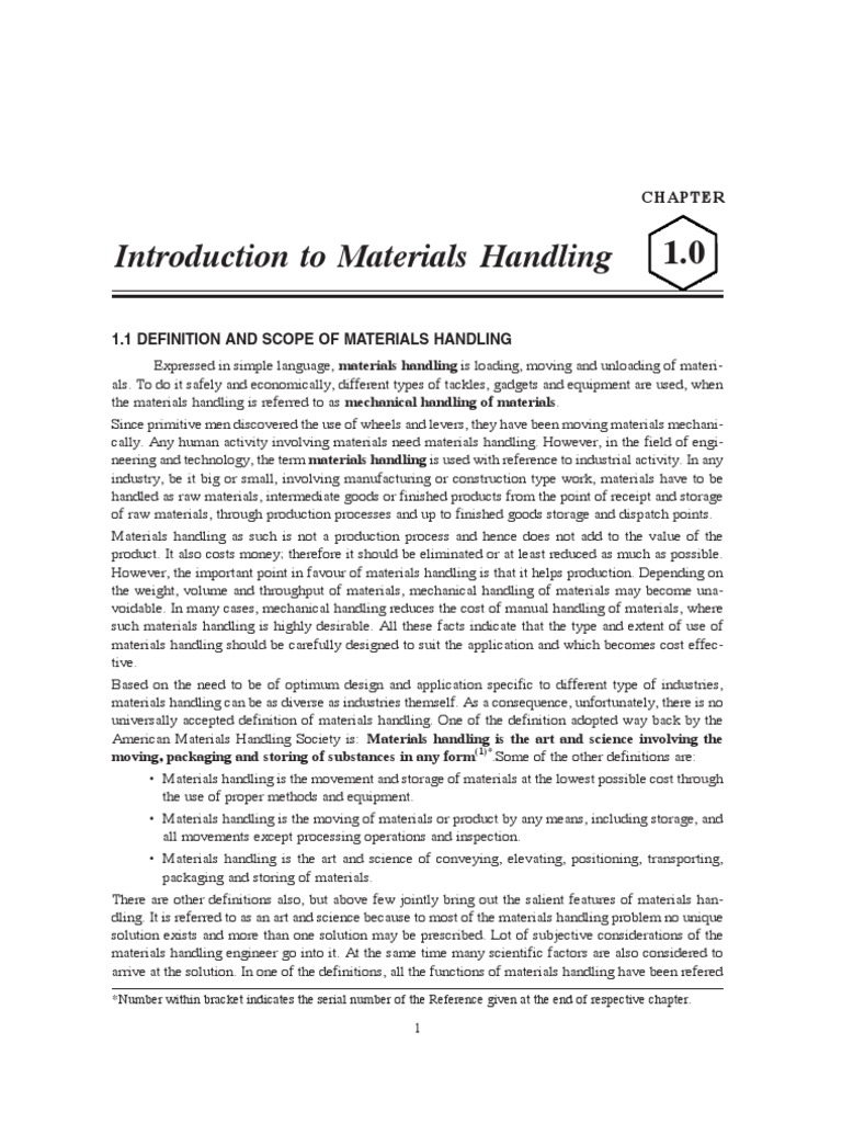 Introduction to Materials Handling | PDF | Liquids | Warehouse