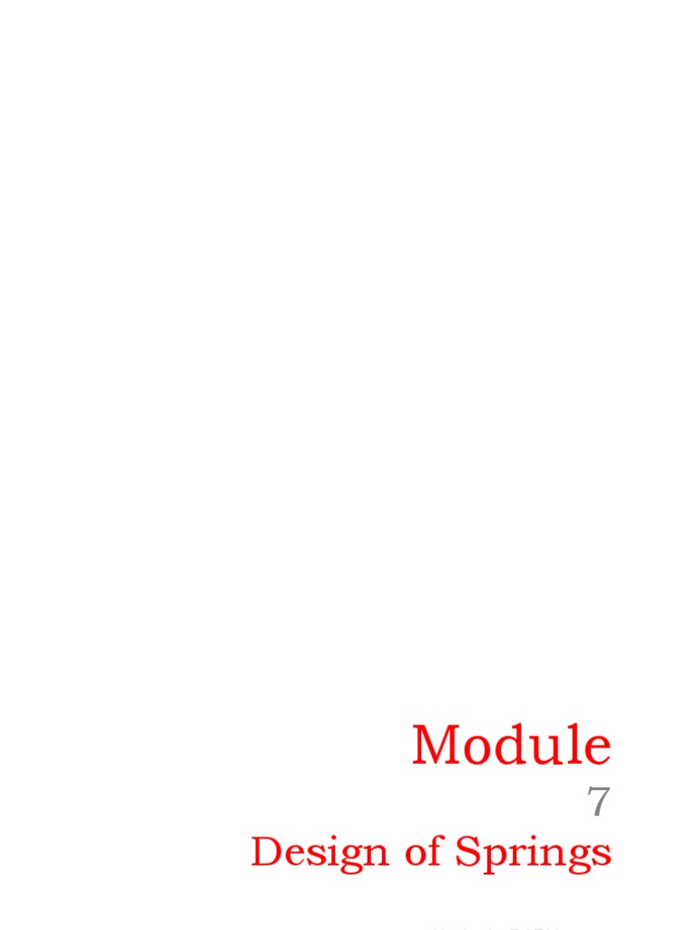 19 Introduction To Design of Helical Springs | PDF | Clutch | Stress ...