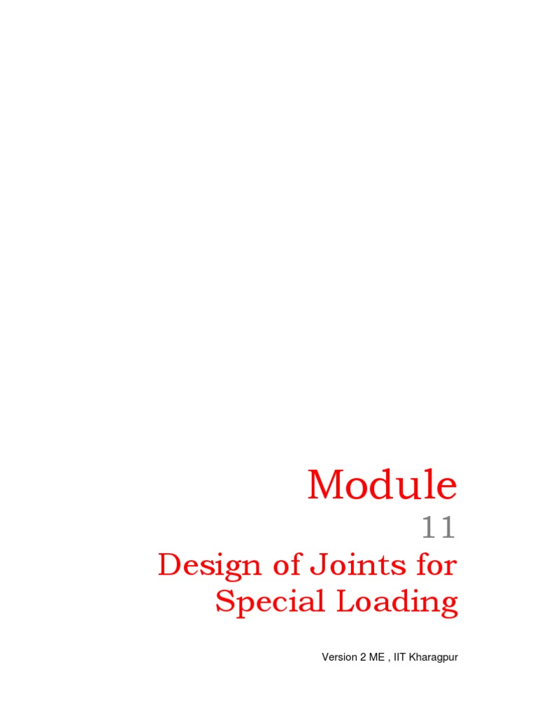 32 Design of Eccentrically Loaded Bolted or Riveted Joints | PDF ...