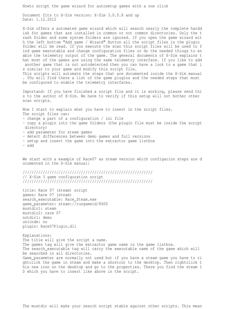 Howto Game Wizard Scripts | PDF | Computer File | Directory (Computing)