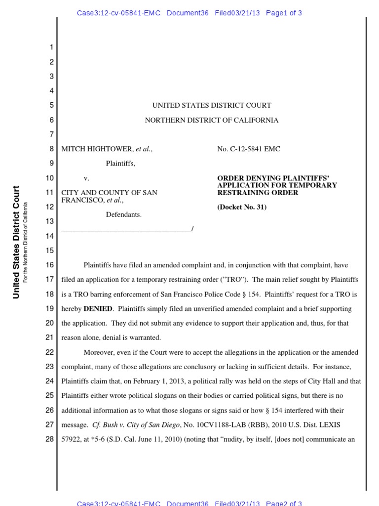 Usdist Court Order | PDF | Complaint | Injunction