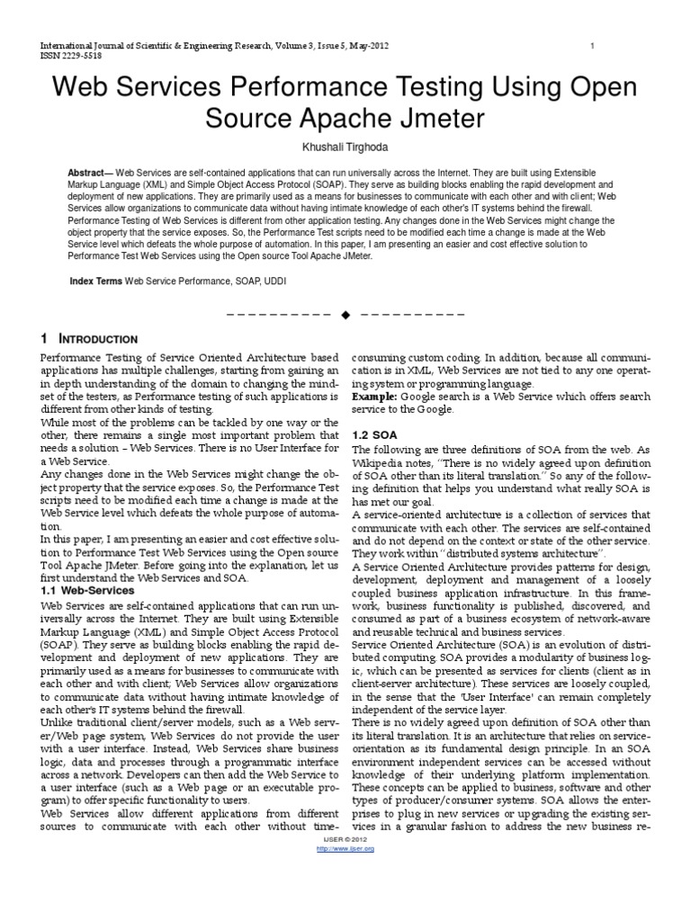 Jmeter Performance Testing Pdf Web Service Soap