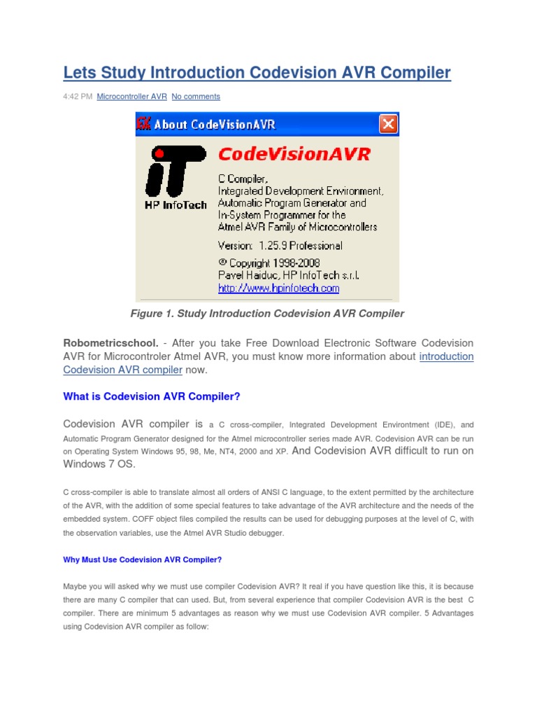 Codevision AVR Compiler Overview | PDF | Compiler | Microcontroller