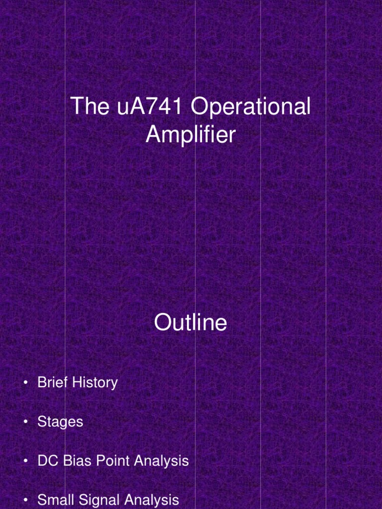 uA741 Operational Amplifier Overview | PDF | Operational Amplifier ...