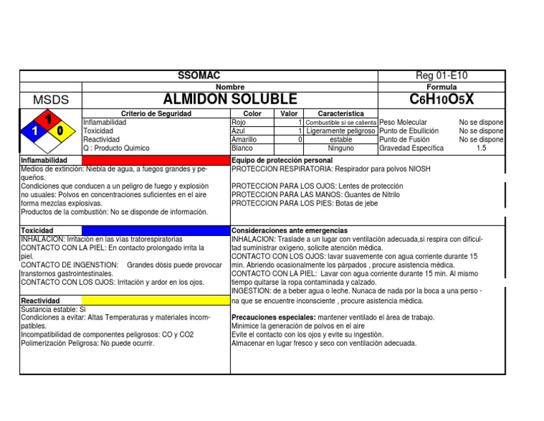 Almidòn Soluble | PDF