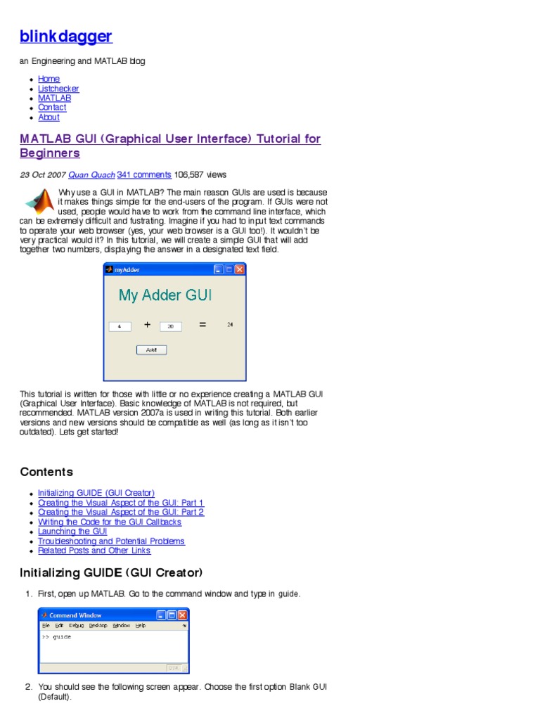 A4-Gui Tutorial PDF | PDF | Graphical User Interfaces | Matlab A4-Gui Tutorial PDF | PDF | Graphical User Interfaces | Matlab
