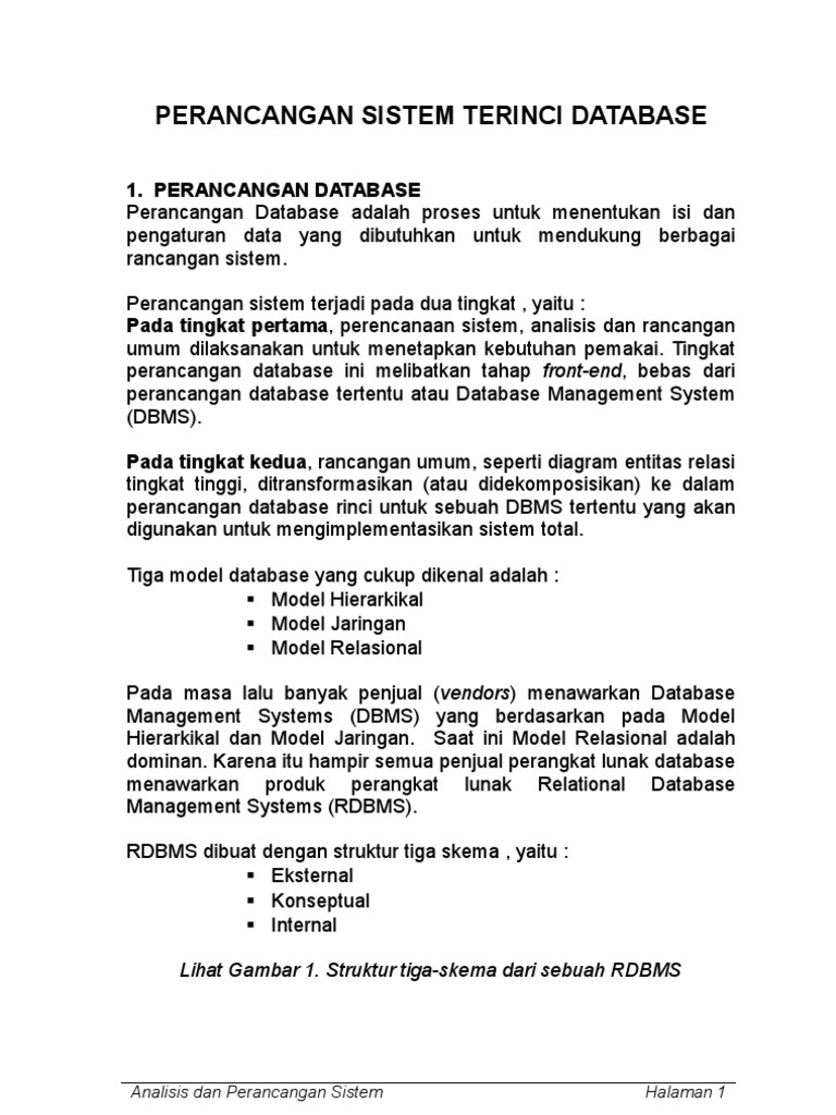 Desain Sistem Database Relasional | PDF