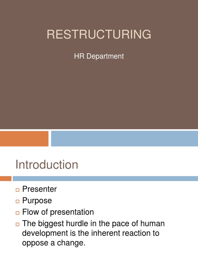 Restructuring HR | PDF | Performance Appraisal | Human Resource Management