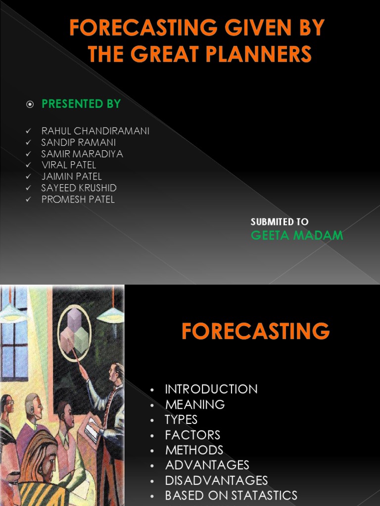 Presantation of Forecasting | PDF | Forecasting | Regression Analysis