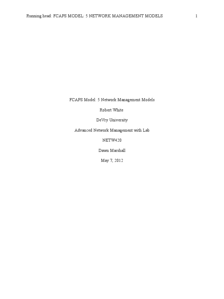 FCAPS | PDF | Computer Network | Communication