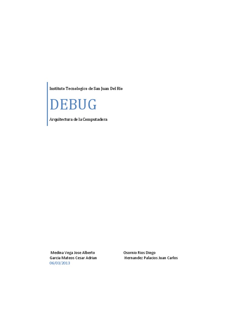 Comandos de DEBUG | PDF | Programa de computadora | Programación
