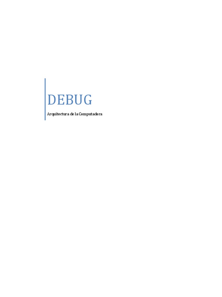 Guía de Uso de DEBUG en DOS | PDF | Programa de computadora | Programación