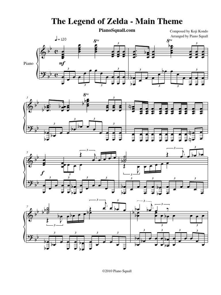 Legend of Zelda Piano | PDF | Livres de cuisine, nourriture et vin