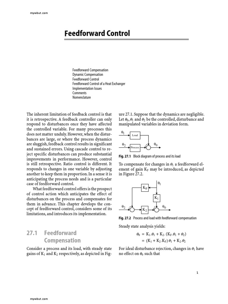 Feedforward Control | PDF | Control Theory | Cybernetics