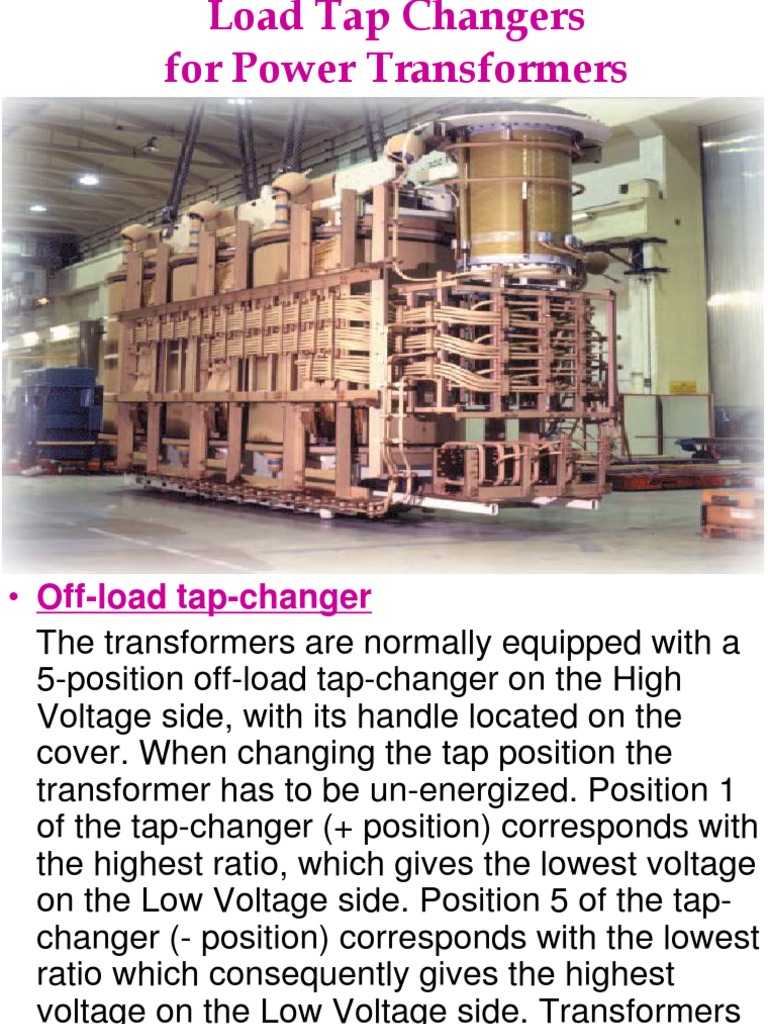 On-Load Tap Changers for Transformers | PDF | Transformer | Switch