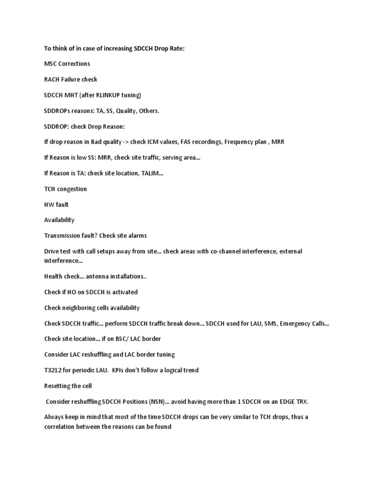 SDCCH Drop | PDF