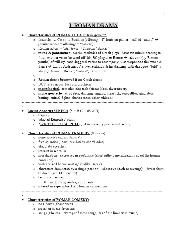 Roman Drama: Characteristics and Decline | PDF | Jesus | Theatre