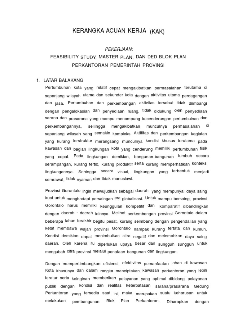 Add. Kak Fs Master Plan & Ded Blok Plan Perkantoran | PDF | Karier ...