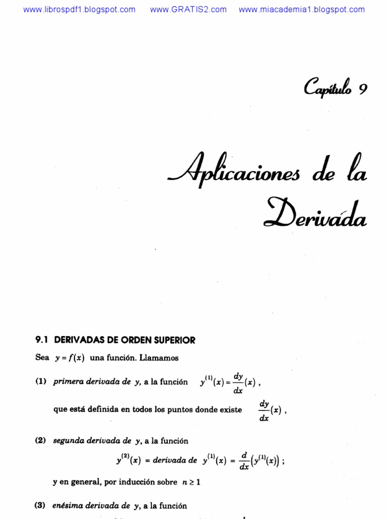Capitulo-9-Aplicaciones de La Derivada | Descargar gratis PDF | Derivado | Tangente