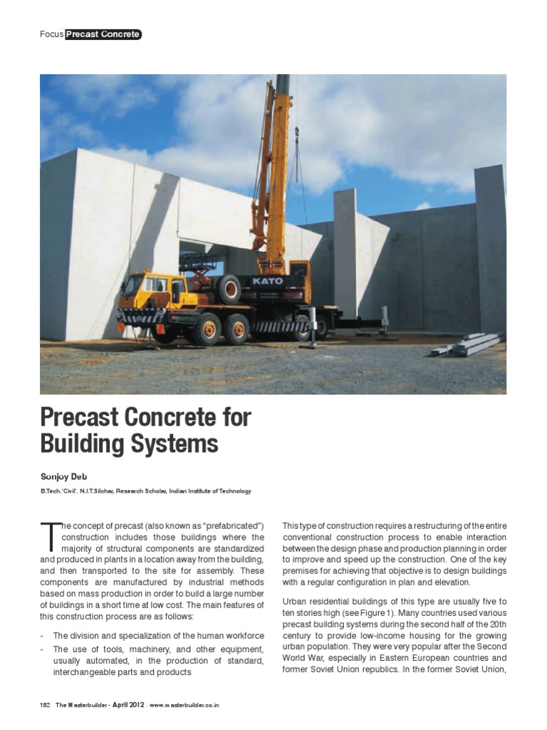 Precast Concrete For Building Systems | PDF | Precast Concrete | Wall