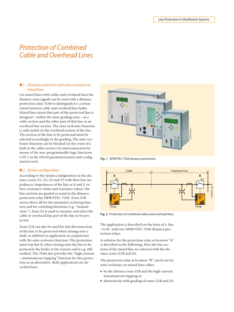 Appl 01 Protection of Combined Cable and OHL en | PDF