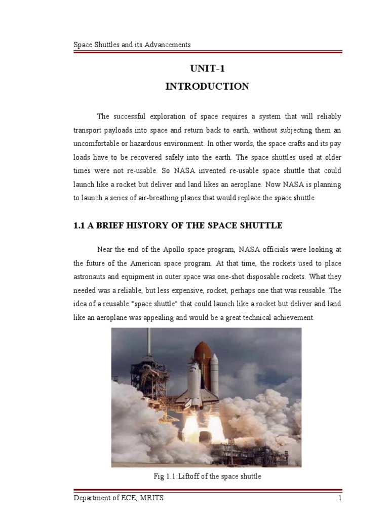 Space Shuttle and Its Advancements | PDF | Space Shuttle | Rocket