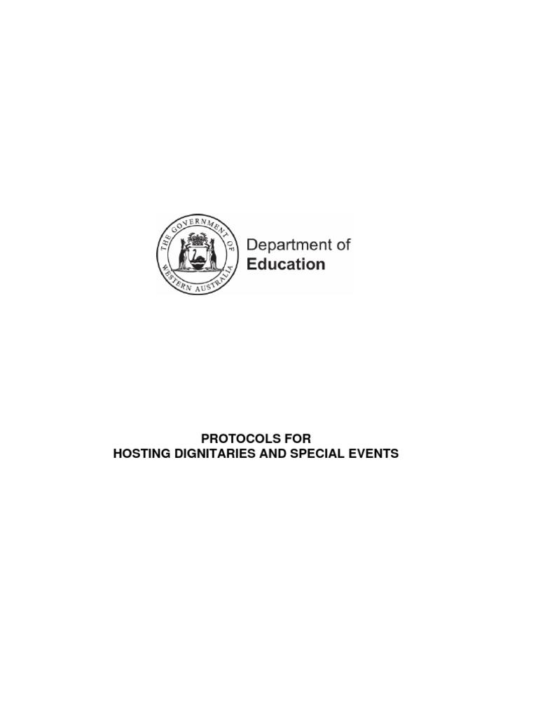 Hosting Dignitaries: Protocol Guidelines | PDF | The Honourable | Etiquette