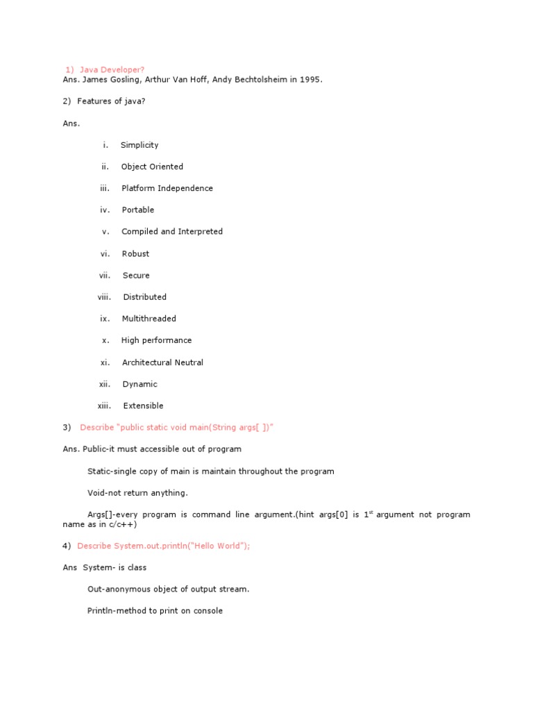 Java Faqs Pdf Java Programming Language Class Computer Programming