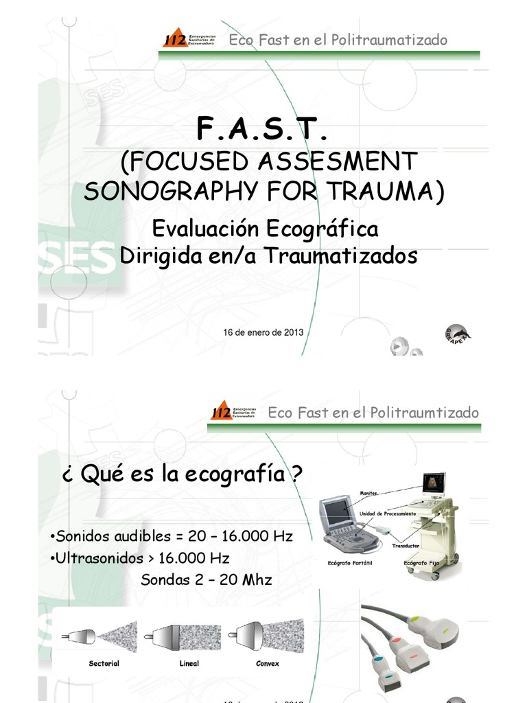 Ecofast en PT | PDF | Ultrasonido médico | Lesión