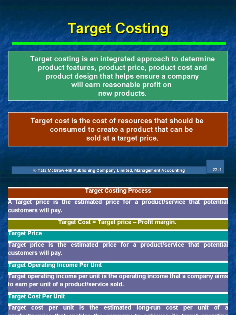 Target Cost | Download Free PDF | Profit (Accounting) | Management ...