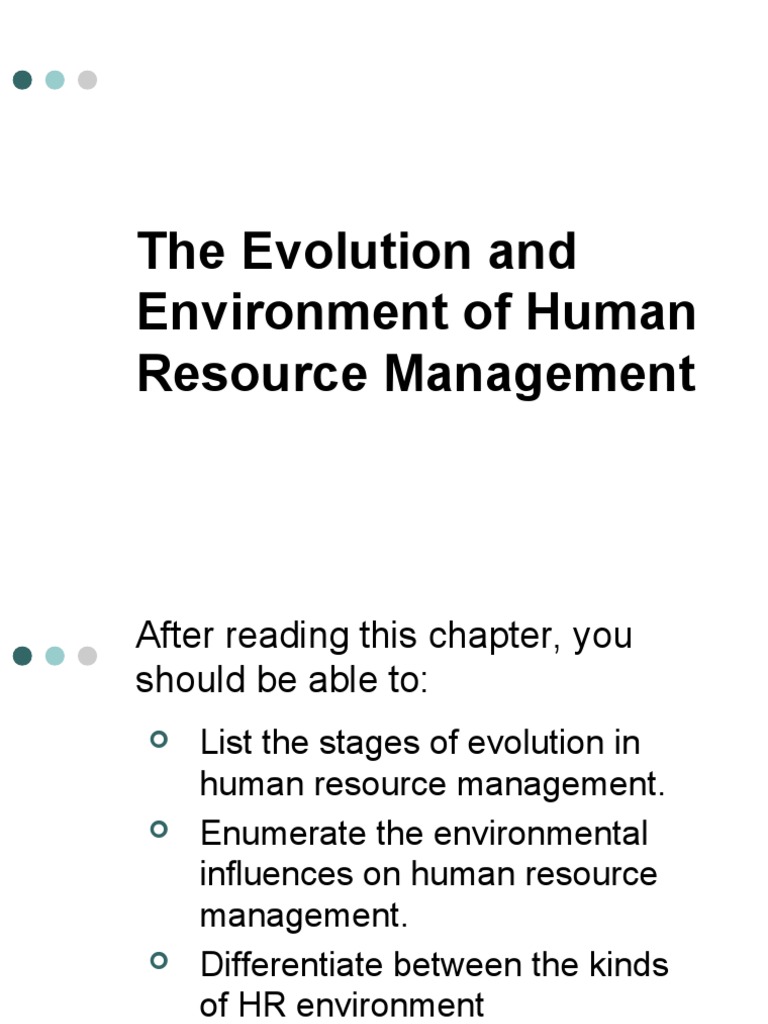 Evolution and Environment of HRM | PDF | Human Resource Management ...